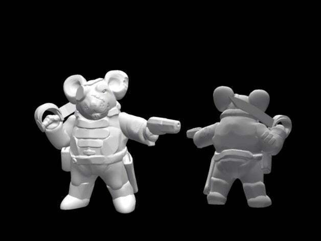 Free STL file Mouse Pookah Space Pirate (28mm/Heroic scale) 🐁 ・3D ...