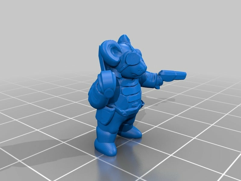 Free STL file Mouse Pookah Space Pirate (28mm/Heroic scale) 🐁 ・3D ...