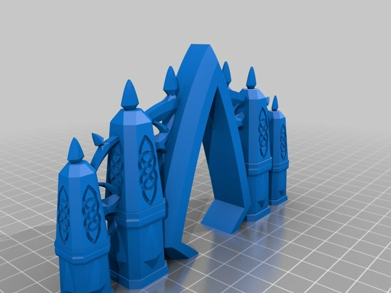 🧝 Elvish Gateway (18mm scale)・Free STL File for ・Cults