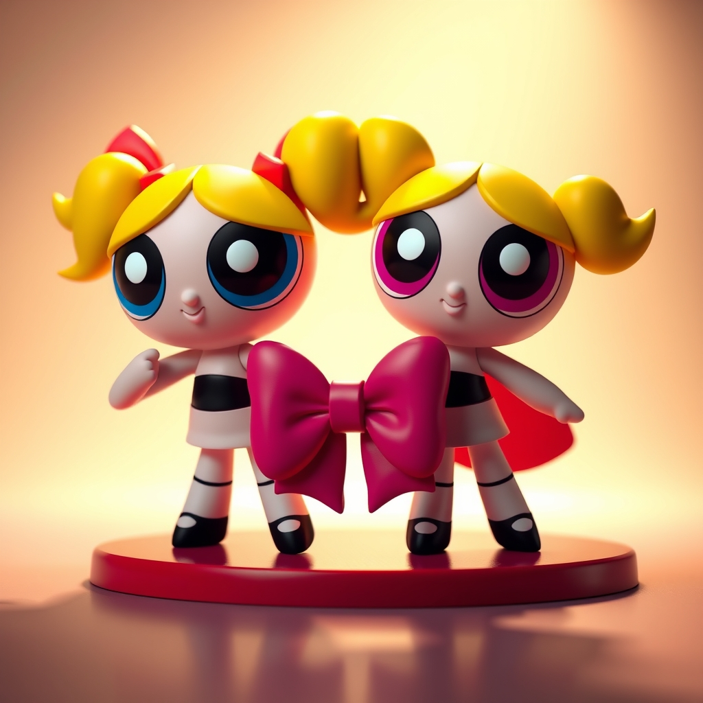 🎭 Powerpuff Girls Bows・ 3D File for 3D printing・Cults