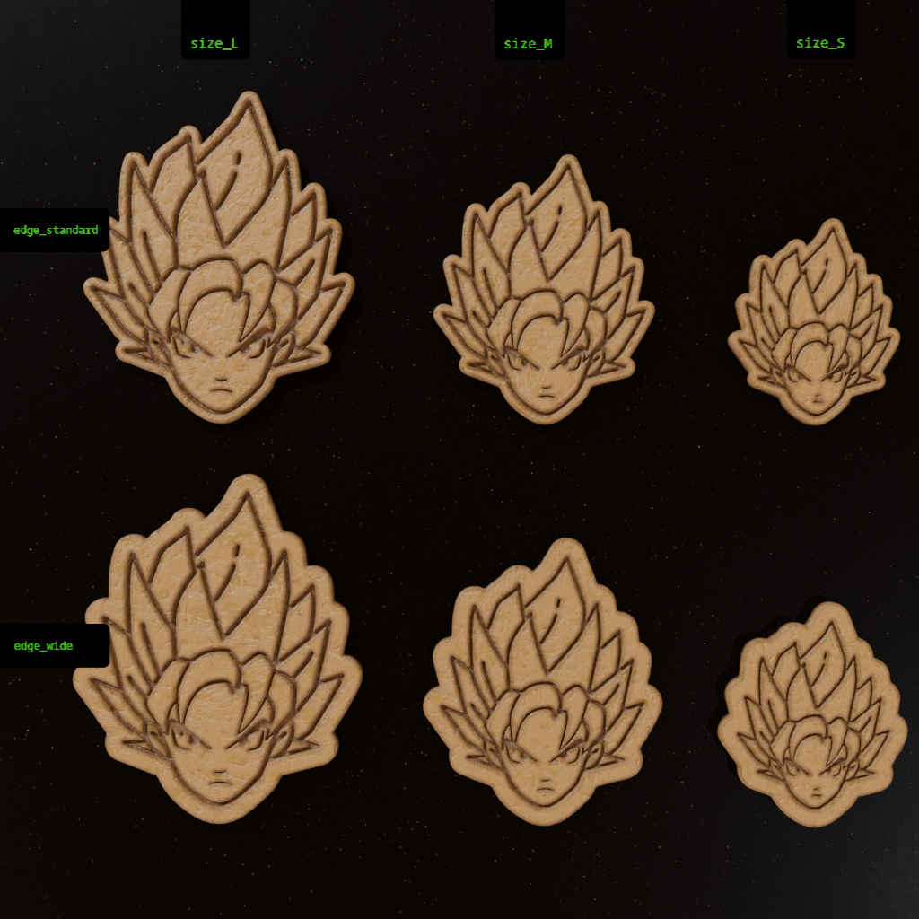 🍪 Super Saiyan Goku Cookie Cutter STL - ¡Imprime en 3D tus golosinas de ...