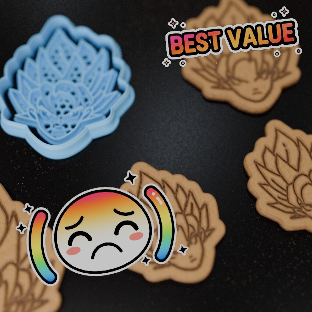 🍪 Super Saiyan Goku Cookie Cutter STL - ¡Imprime en 3D tus golosinas de ...