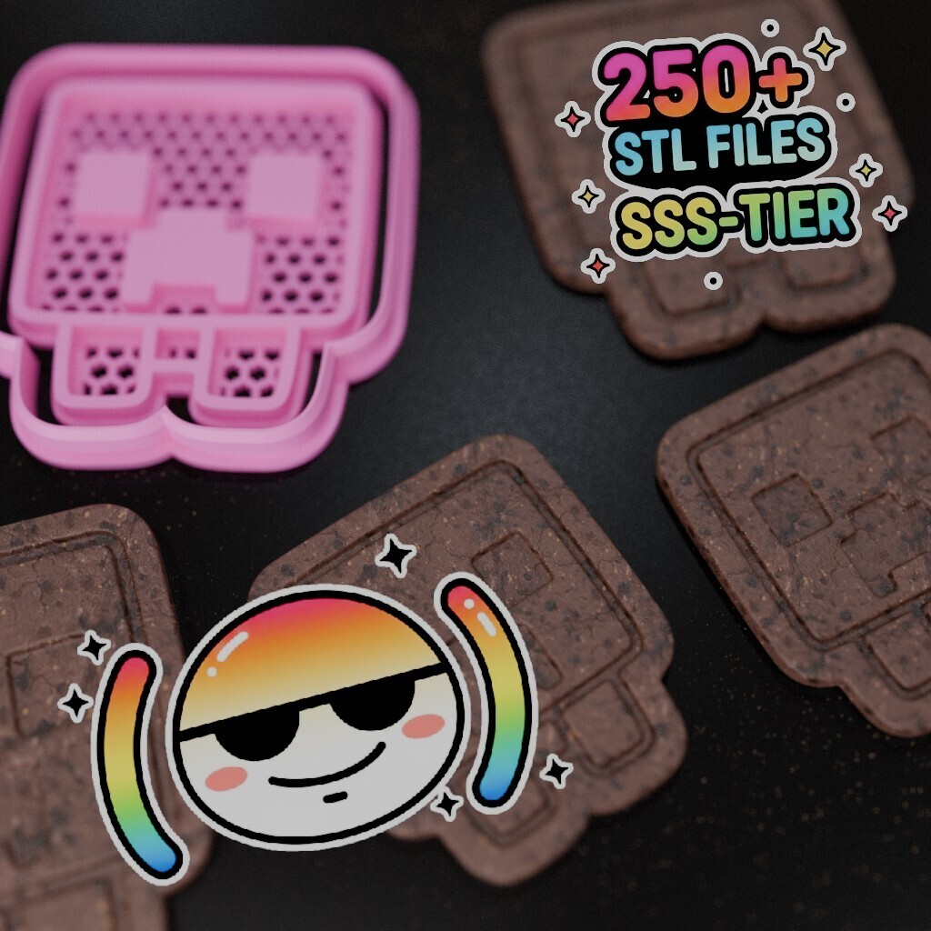 🍪 Minecraft Creeper Cookie Cutter STL | 3D Print Gaming Treat・ 3D File ...