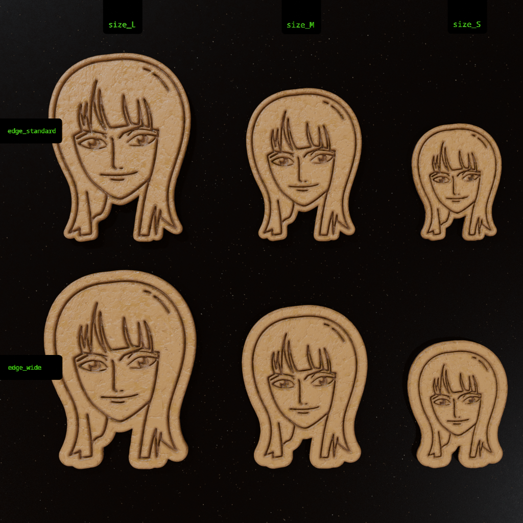 🍪 Nico Robin One Piece Cookie Cutter - 3D Print STL for Anime Fans・ 3D ...