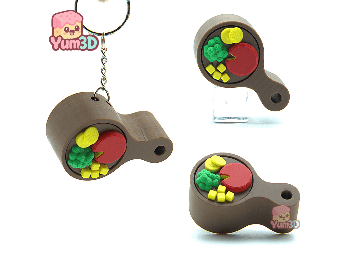 👌 Yum3D Mini Charcuterie Board Fidget Clicker Keychain - симпатичный ...