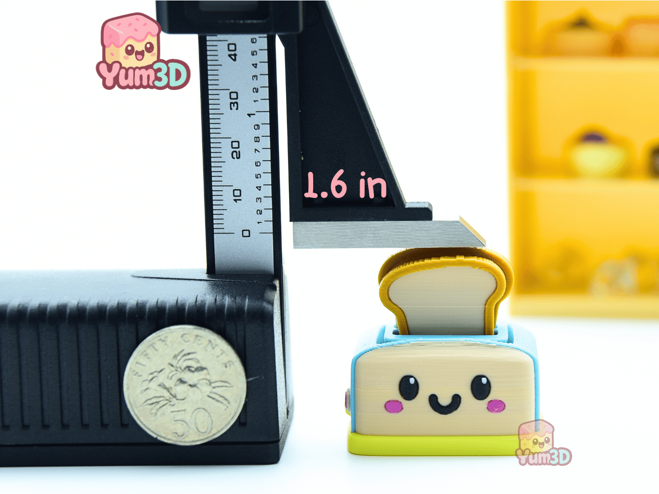 👌 Yum3D Cute Toaster Fidget Clicker Keychain - Cute Backpack Keychain ...