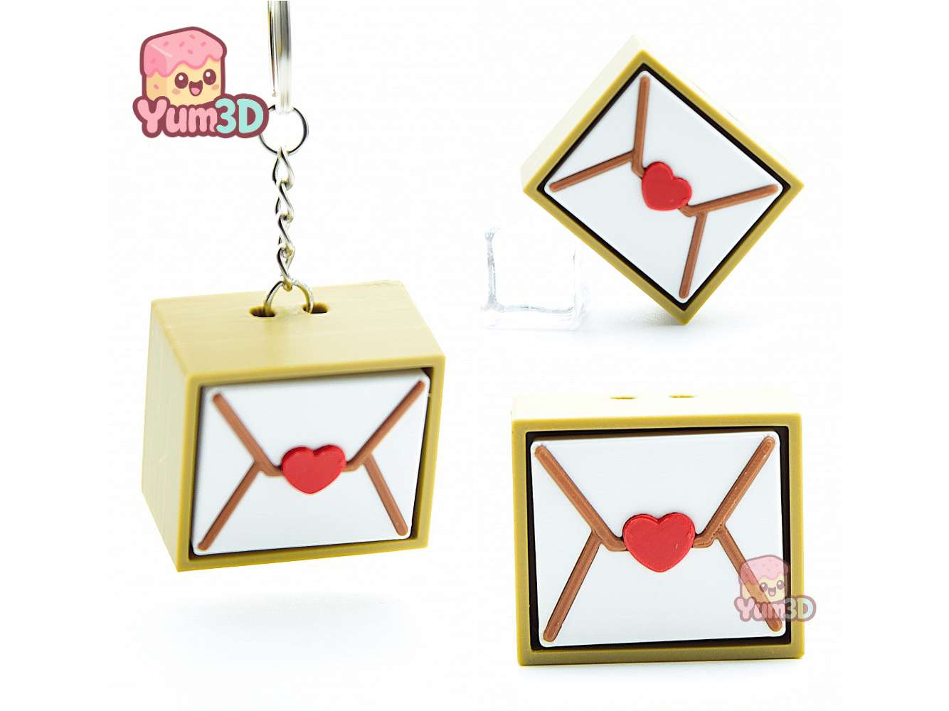 🎒 Yum3D Valentine Cookies Set of Clicker Keychains - Cute Backpack ...