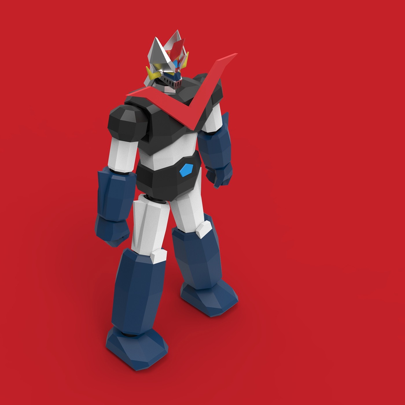 STL file Low Poly Great Mazinger 🤖 ・3D printable model to download・Cults