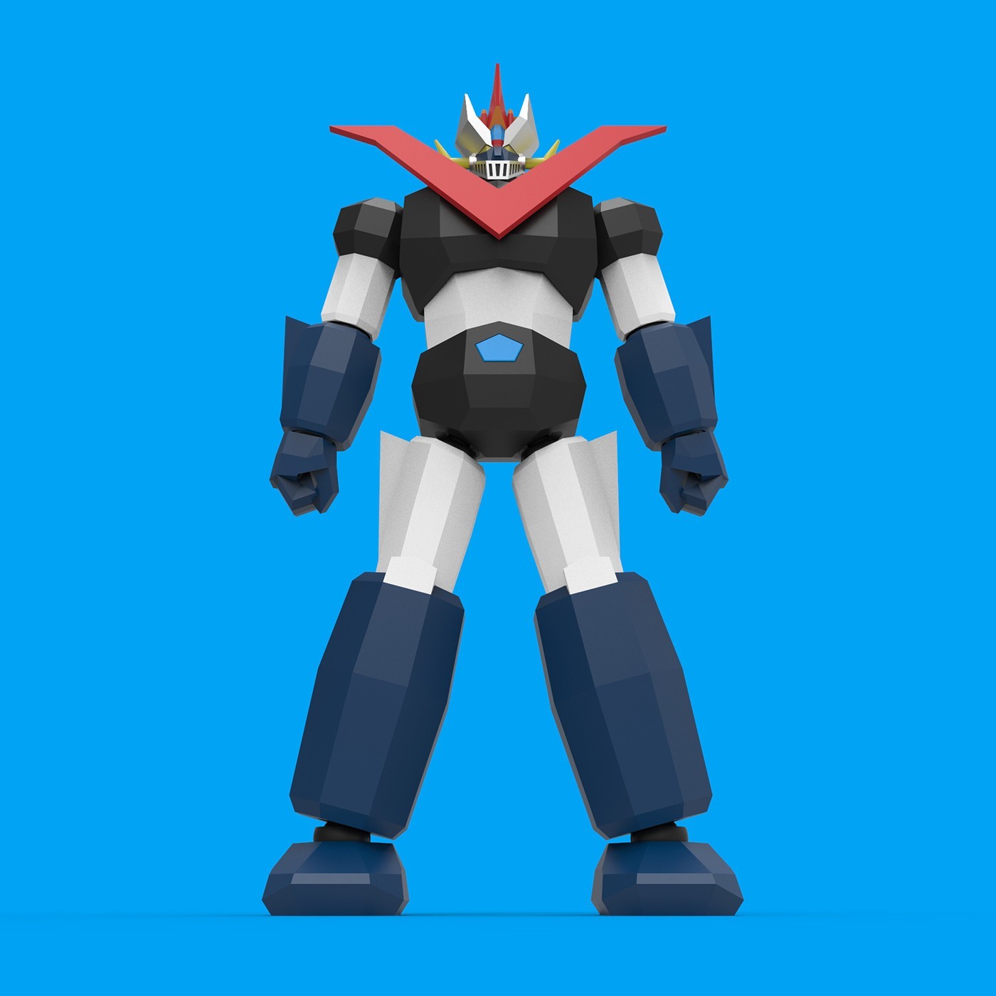 STL file Low Poly Great Mazinger 🤖 ・3D printable model to download・Cults
