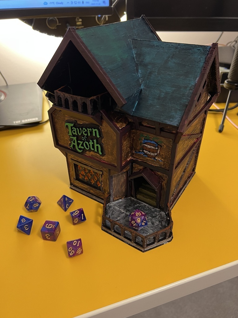 🎲 Tavern Dice Tower・Free 3D File for ・Cults