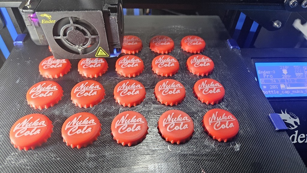 🧢 Fallout Nuka Cola Cap・Free 3D File for ・Cults