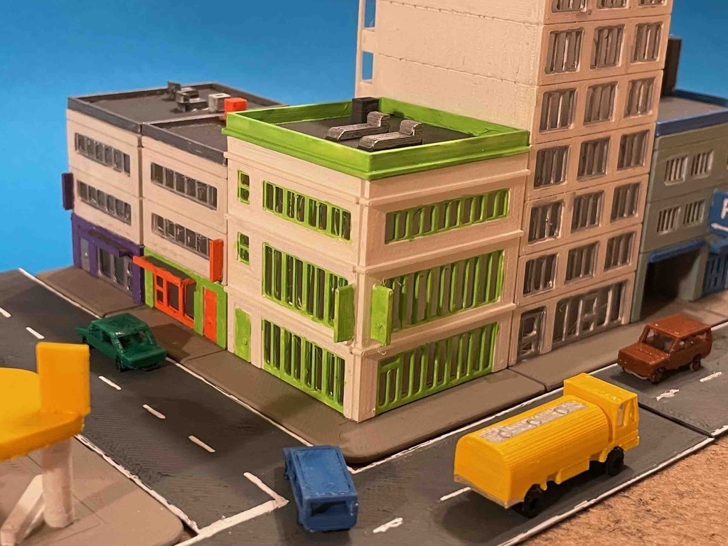 🏗️ Modern urban building 2 - corner building (z-scale)・Free 3D File for ...