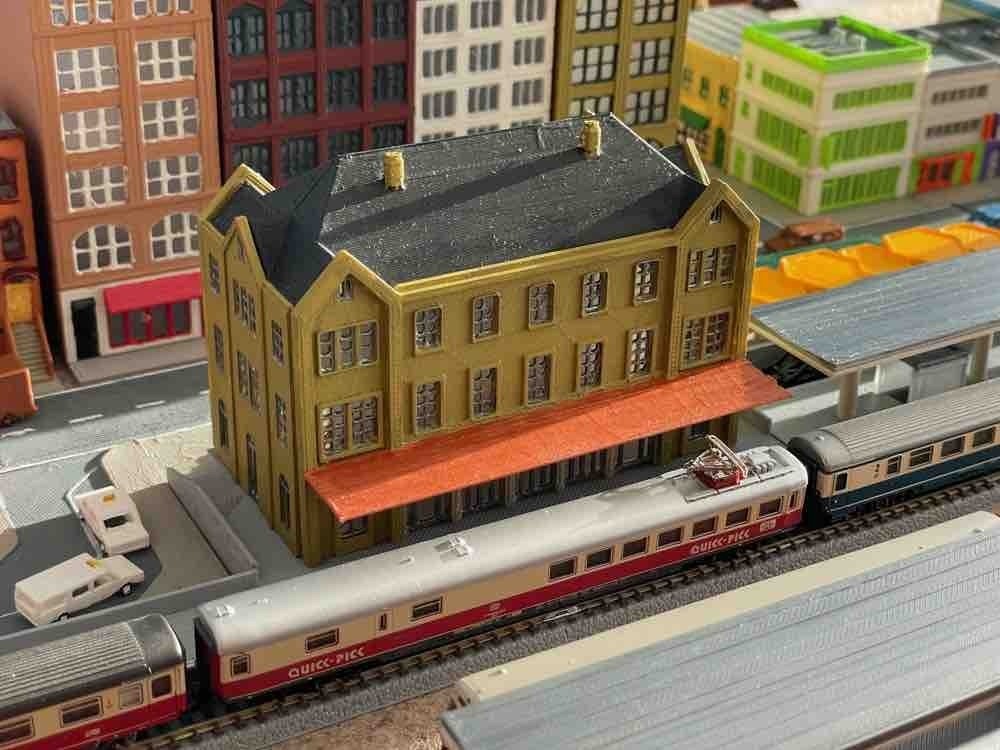 🚆 Gare 1a - bâtiment principal (à l'échelle zéro)・Fichier 3D Gratuit ...