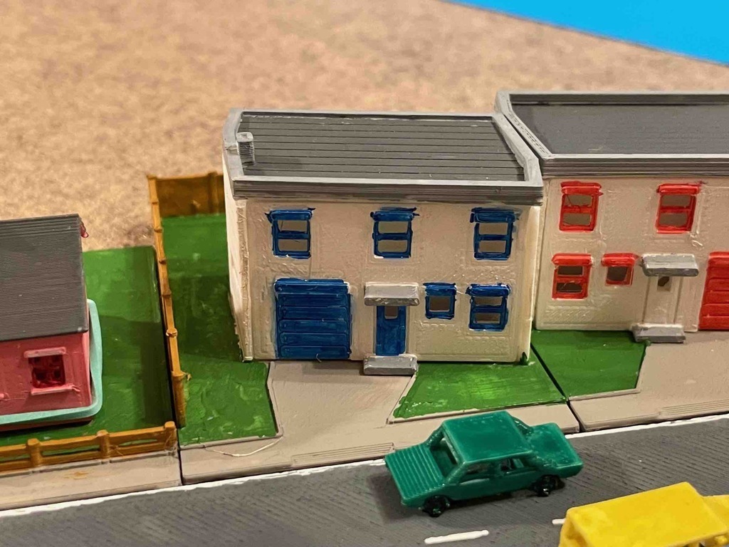 🏠 Terraced house 1a (house at the left end of the row) (z-scale)・Free ...