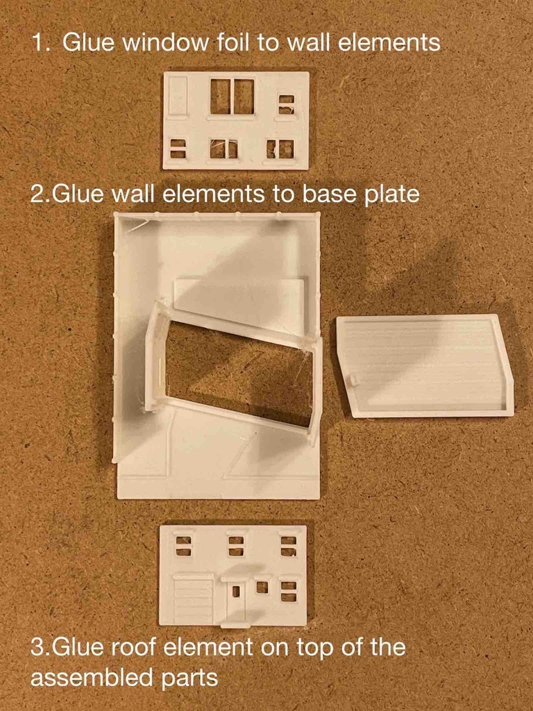 🏠 Terraced house 1a (house at the left end of the row) (z-scale)・Free ...