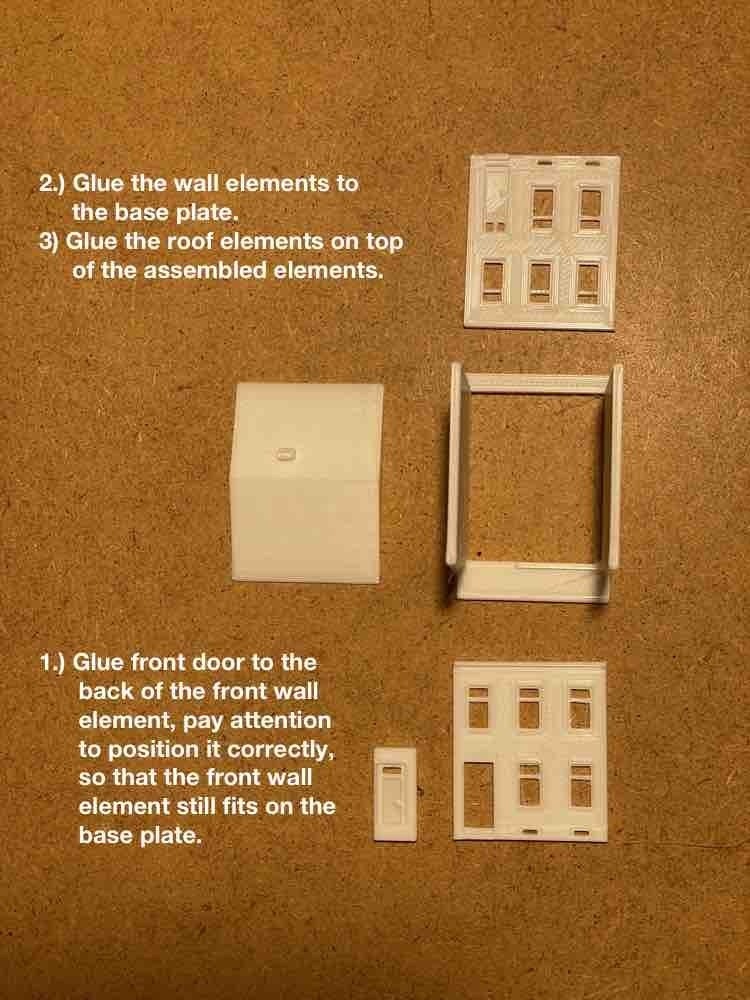 🏗️ Urban building 16 - town house (z-scale)・Free 3D File for ・Cults
