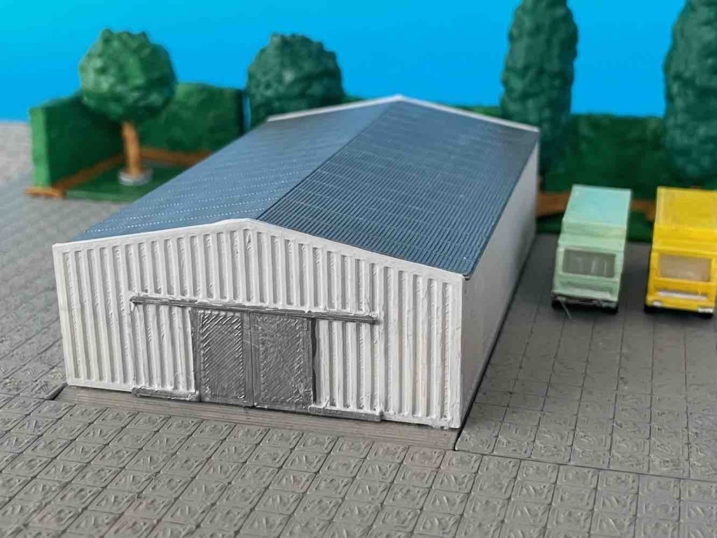 🏗️ Industrial shed 3 (z-scale)・Free 3D File for ・Cults