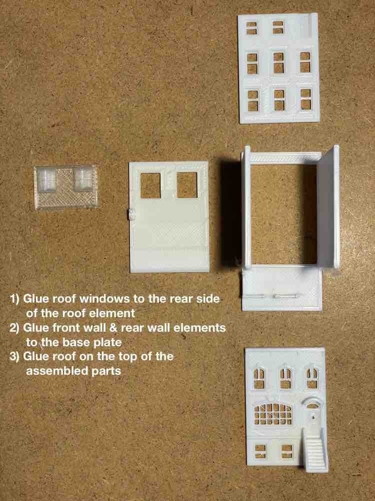 🏗️ Urban building 21 - Town house (z-scale)・Free 3D File for ・Cults