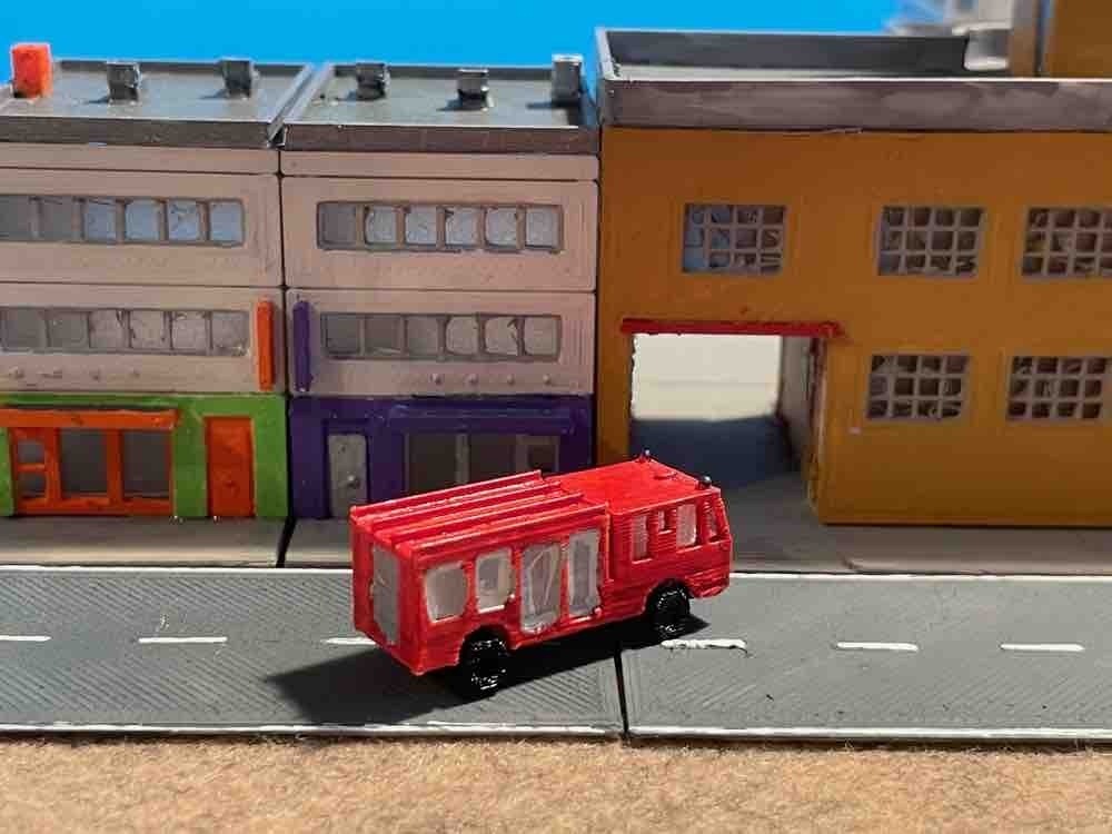 🔥 Fire engine 2 - fire rescue (z-scale)・Free 3D File for ・Cults
