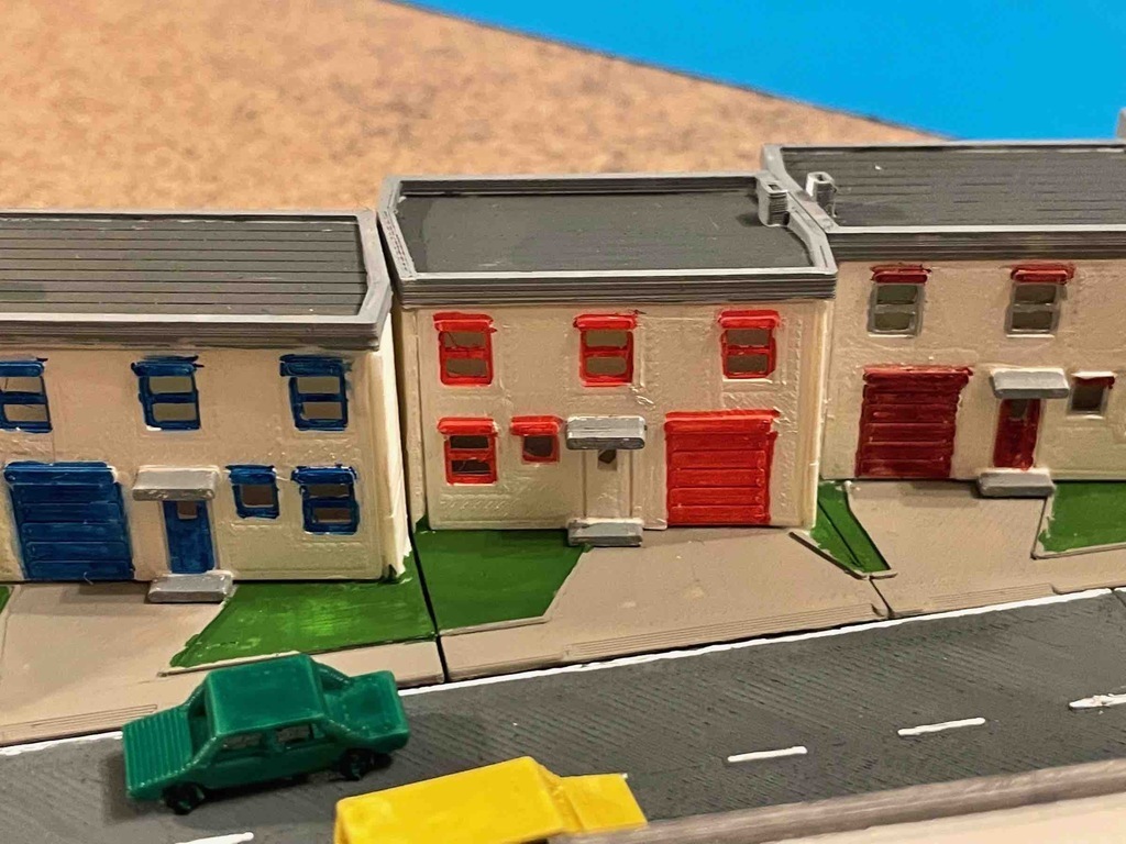 🏠 Terraced house 1b (z-scale)・Free 3D File for ・Cults