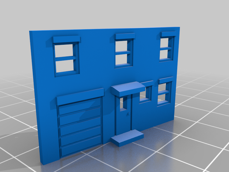 🏠 Terraced house 1c (z-scale)・Free 3D File for ・Cults