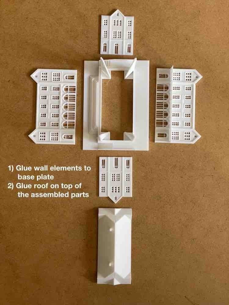 🚆 Gare 1a - bâtiment principal (à l'échelle zéro)・Fichier 3D Gratuit ...