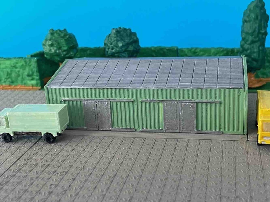 🏗️ Industrial shed 3 (z-scale)・Free 3D File for ・Cults