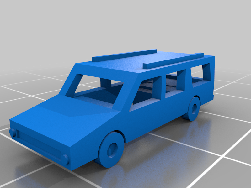🚗 Passenger car - type 2 (z-scale)・Free 3D File for ・Cults