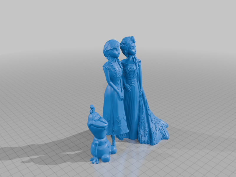 🧞‍♂️ Olaf with Anna and Elsa Support・Free 3D File for ・Cults
