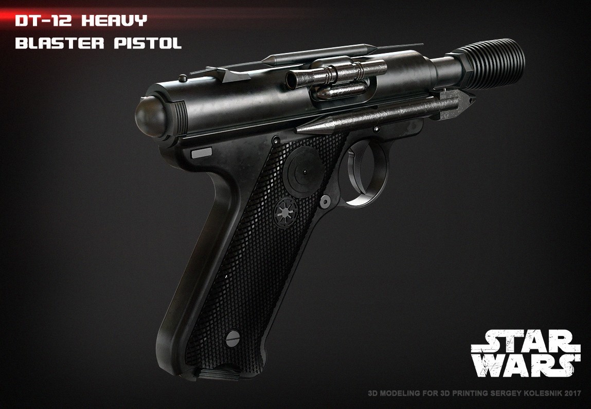 STL file The DT-12 heavy blaster pistol 🔫 ・3D printable model to ...