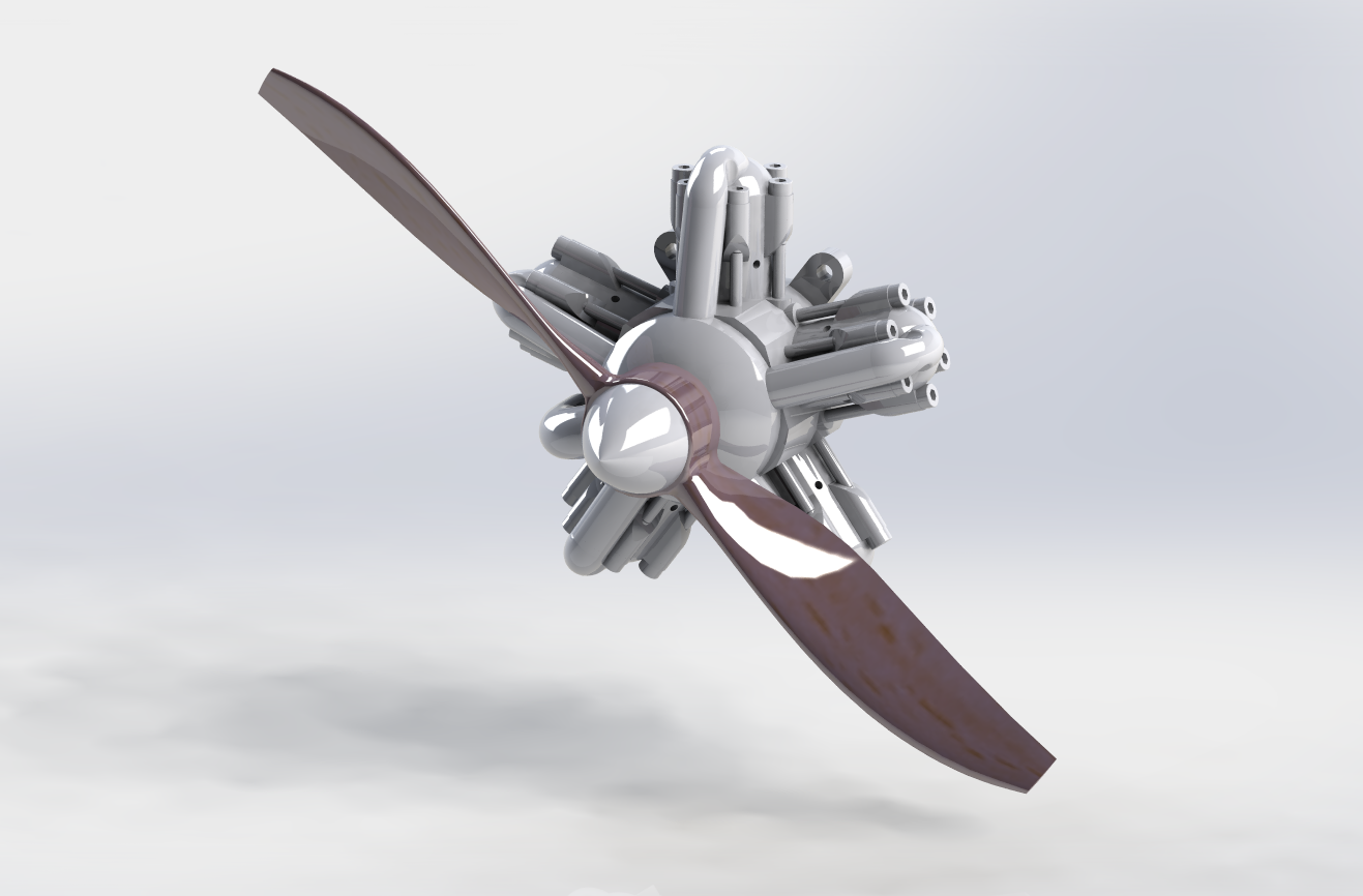 ️ Radial Engine ( Compressed Air Engine ) Experimental・Free STL File ...