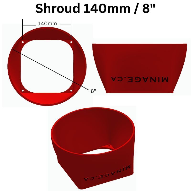 🔫 ASIC Simple Fan Shroud 140mm all sizes Whatsminer・Free 3D File for ・Cults
