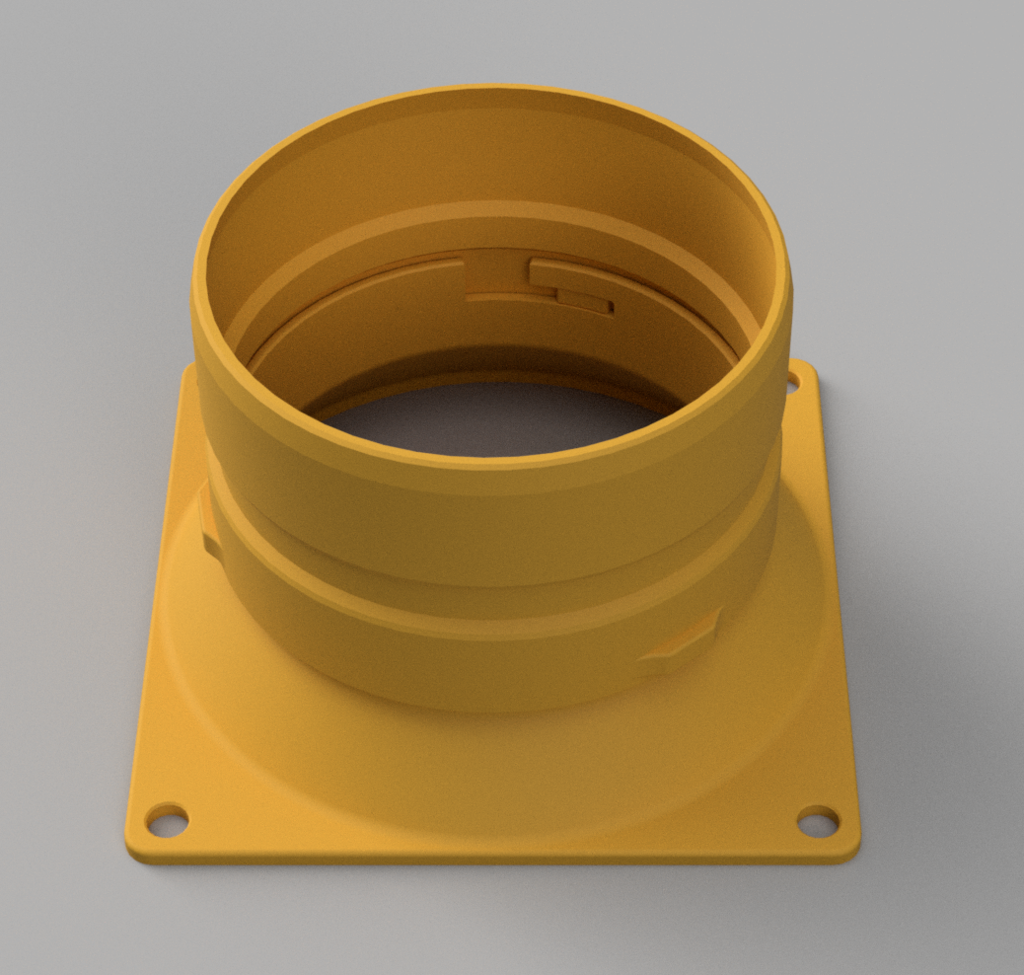 🔒 140/120mm fan to 100mm duct with twist lock connection・Free 3D File ...
