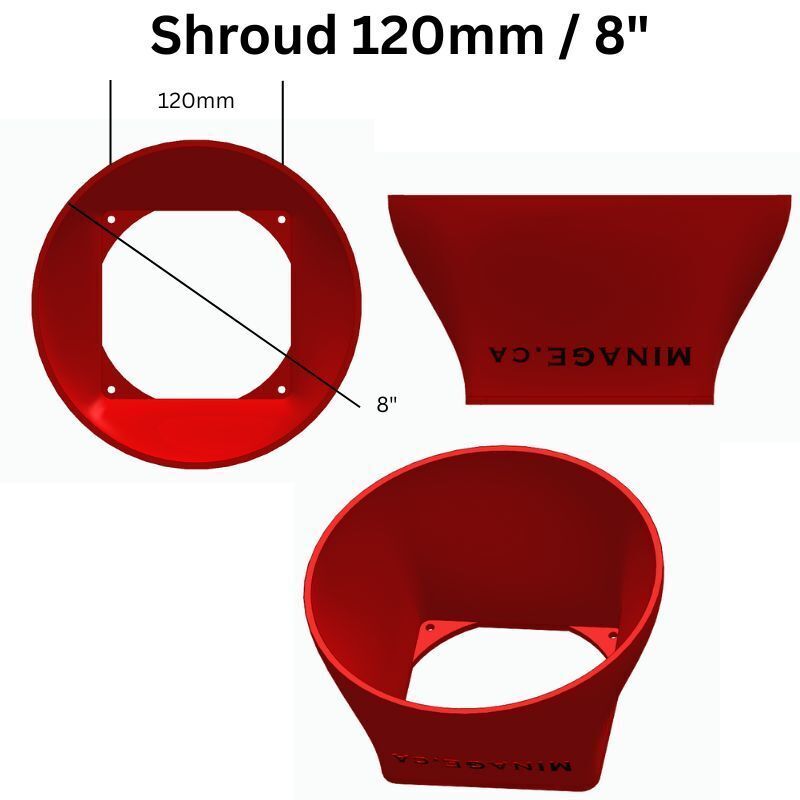 🔫 ASIC Simple Fan Shroud 120mm all sizes Whatsminer & Antminer・Free 3D ...