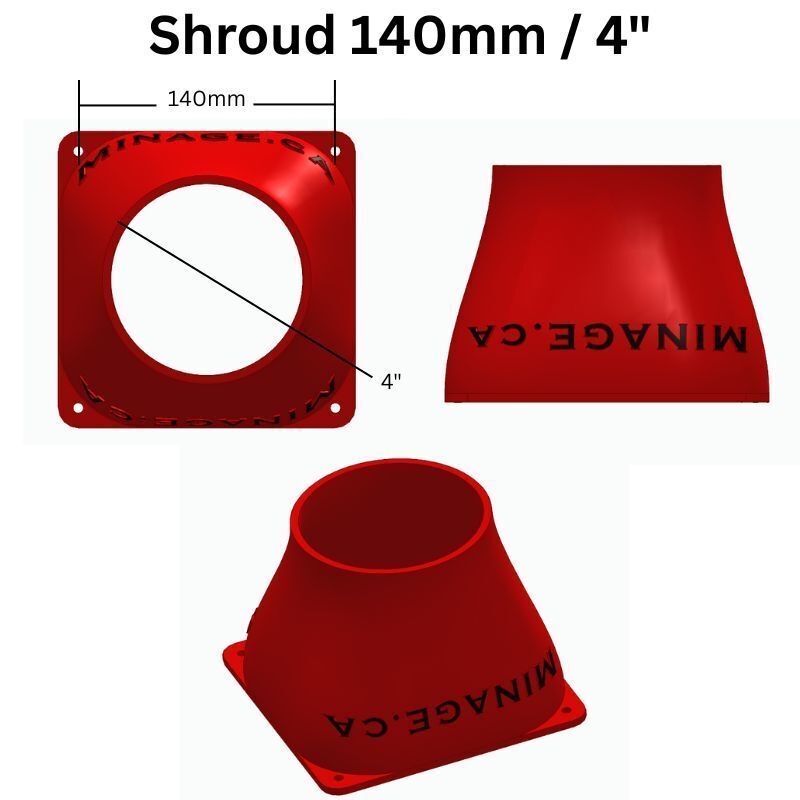 🔫 ASIC Simple Fan Shroud 140mm all sizes Whatsminer・Free 3D File for ・Cults