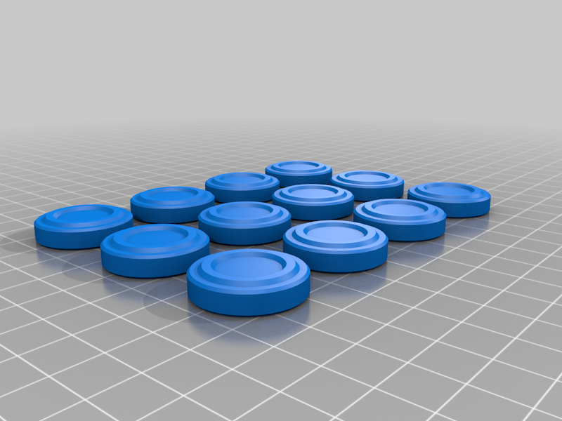 🎨 Checkers stackable 2 colors・Free 3D File for ・Cults