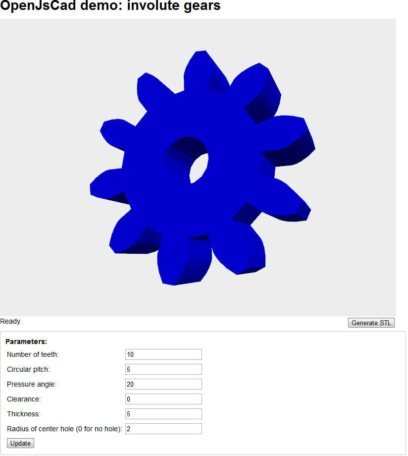 ⚙️ Involute gear: Interactive browser based parametric gear generator ...
