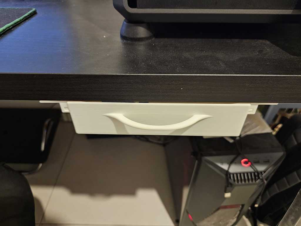 🎲 Simple Under-Desk Drawer・Free 3D File for ・Cults
