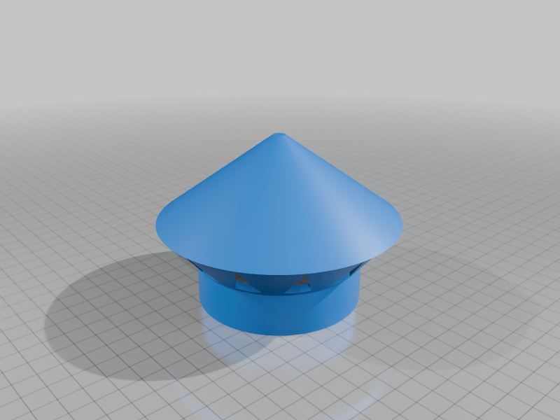 🎩 Venting pipe hat for 75mm drainpipe・Free 3D File for ・Cults