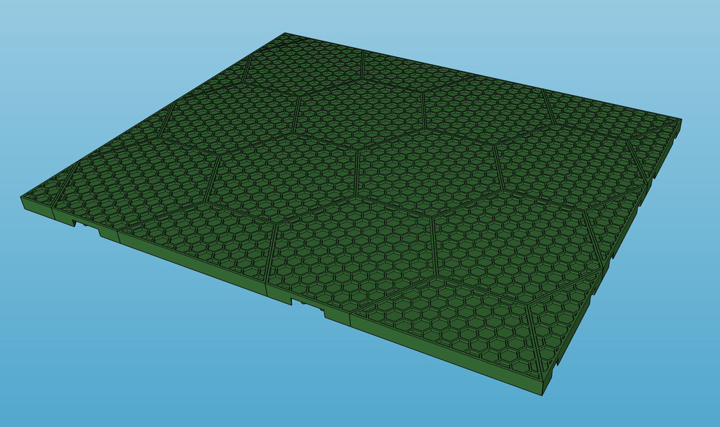 👽 Modular System for Creating Large Hexagon Paterned Panels.・Free 3D ...