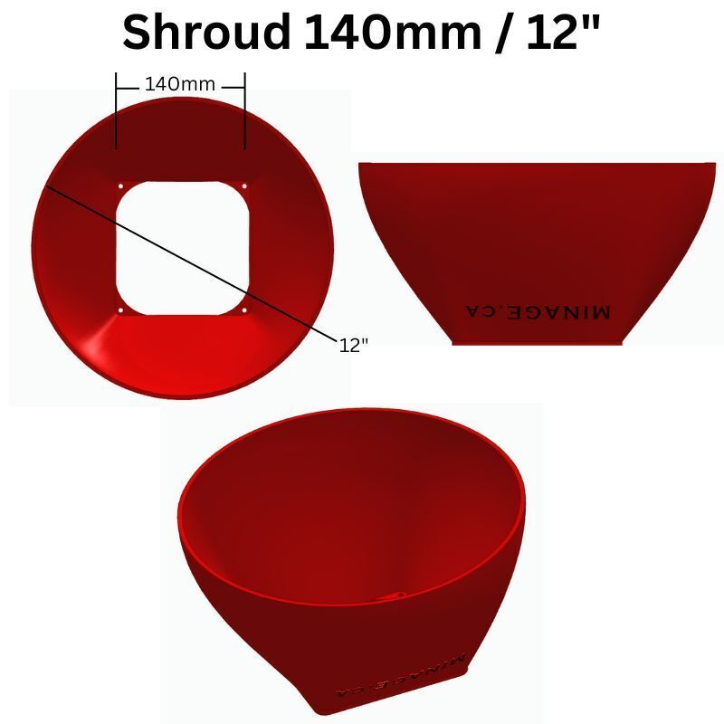 🔫 ASIC Simple Fan Shroud 140mm all sizes Whatsminer・Free 3D File for ・Cults