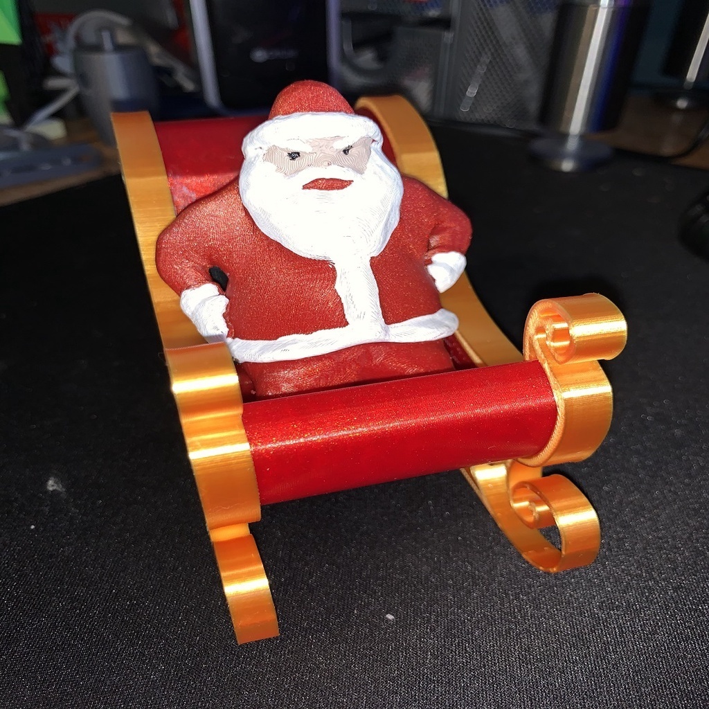 🎅 Santa Sleigh Rocket Ship・Free 3D File for ・Cults