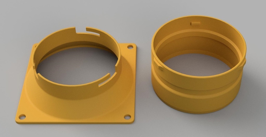 🔒 140/120mm fan to 100mm duct with twist lock connection・Free 3D File ...