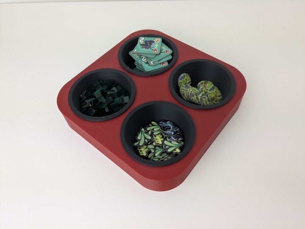 ♟ Stackable Game Token Bowls with Stable Tray・Free STL File for 3D ...