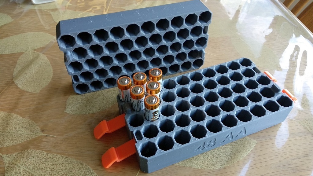 🔋 Box/Tray for 48 AA Batteries・Free 3D File for ・Cults