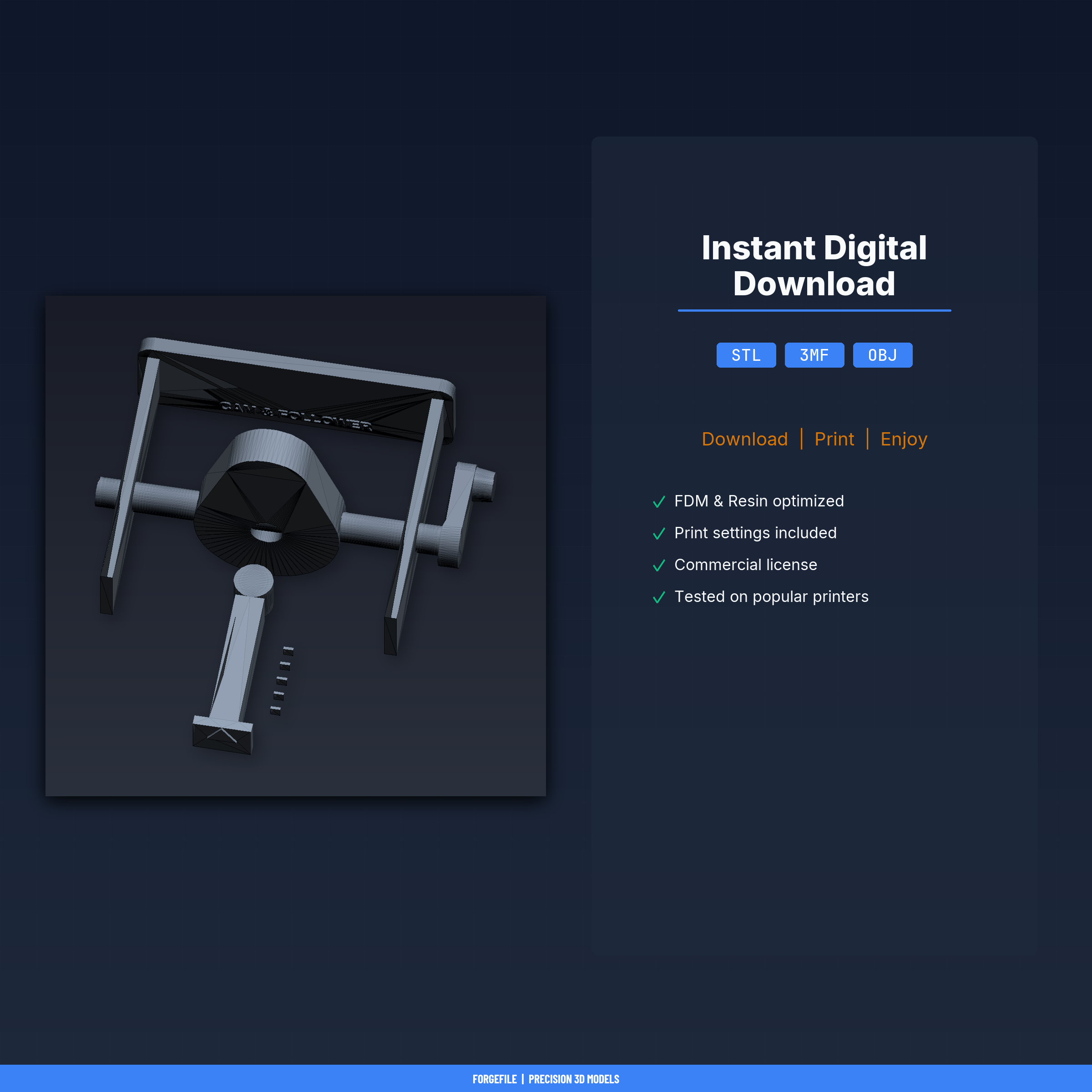 🍐 Cam and Follower Demo, Print in Place, Pear Shaped Cam, - 3D ...