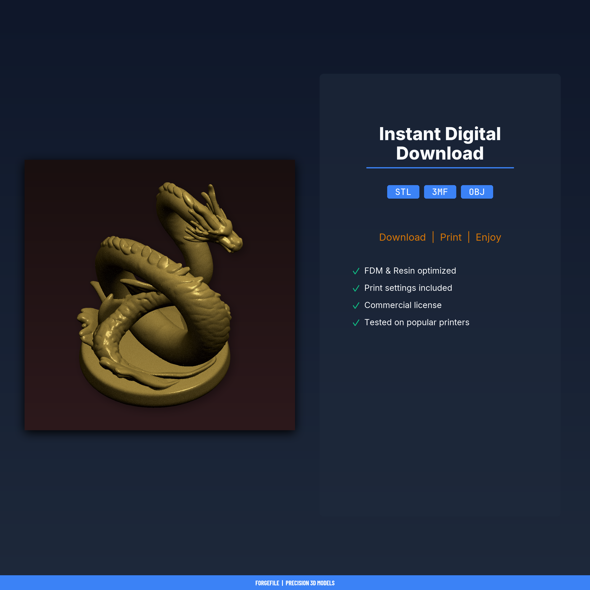 📁 Sea Serpent Leviathan Coiled - 3D Printable STL File・ 3D File for 3D ...