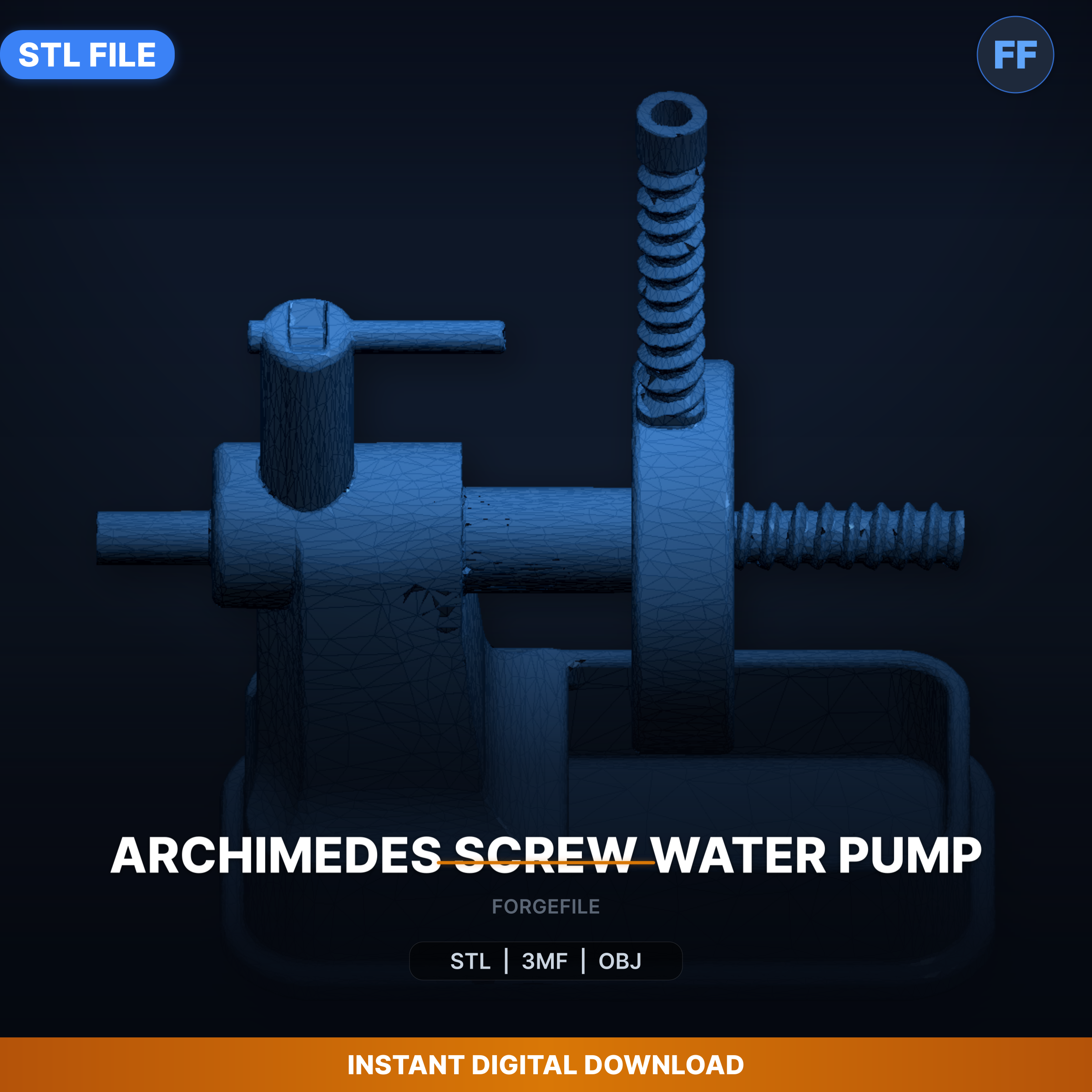🚰 Archimedes Screw Water Pump - 3D Printable STL File・ 3D File for 3D ...