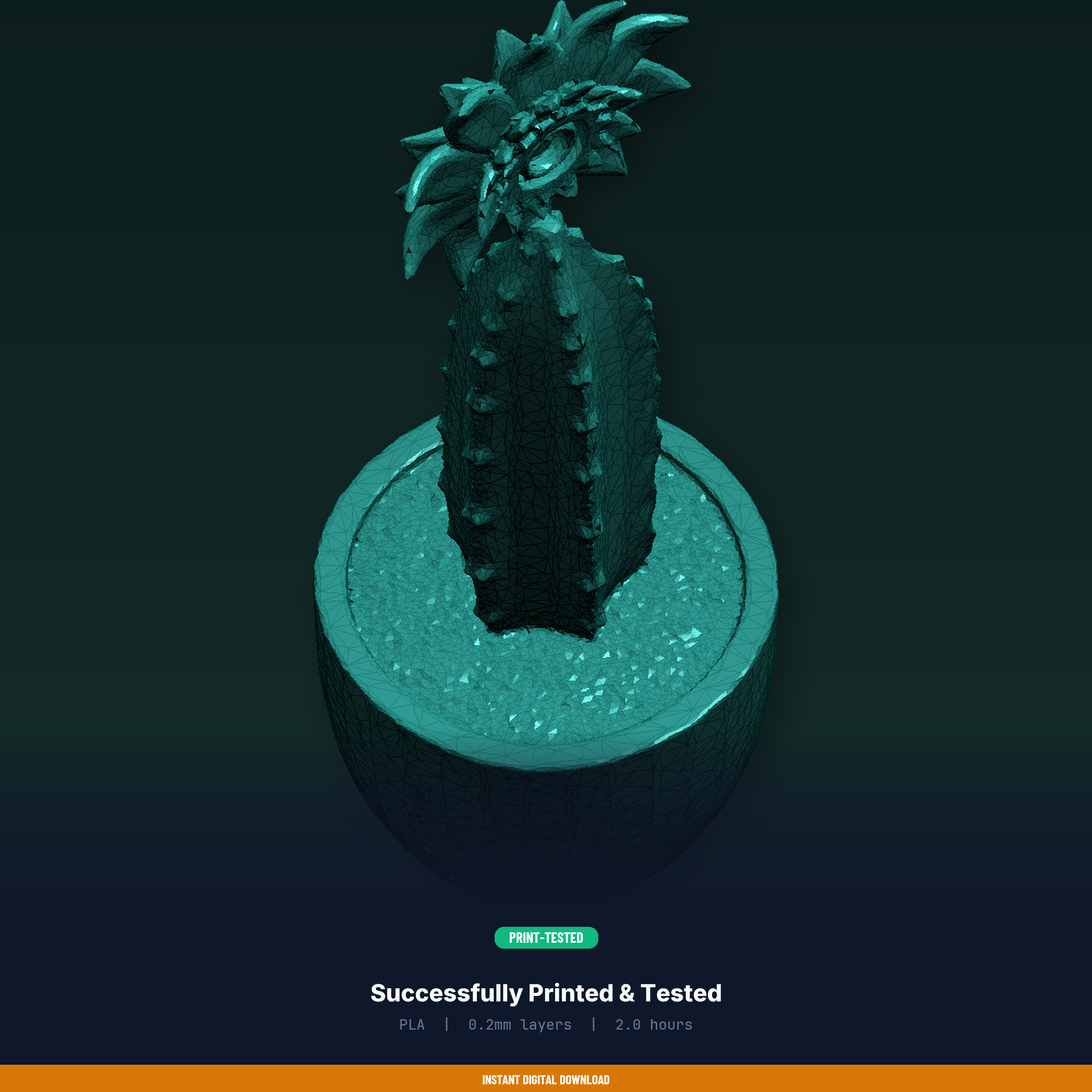 🌵 Blooming Cactus Key Holder - 3D Printable STL File・ 3D File for 3D ...