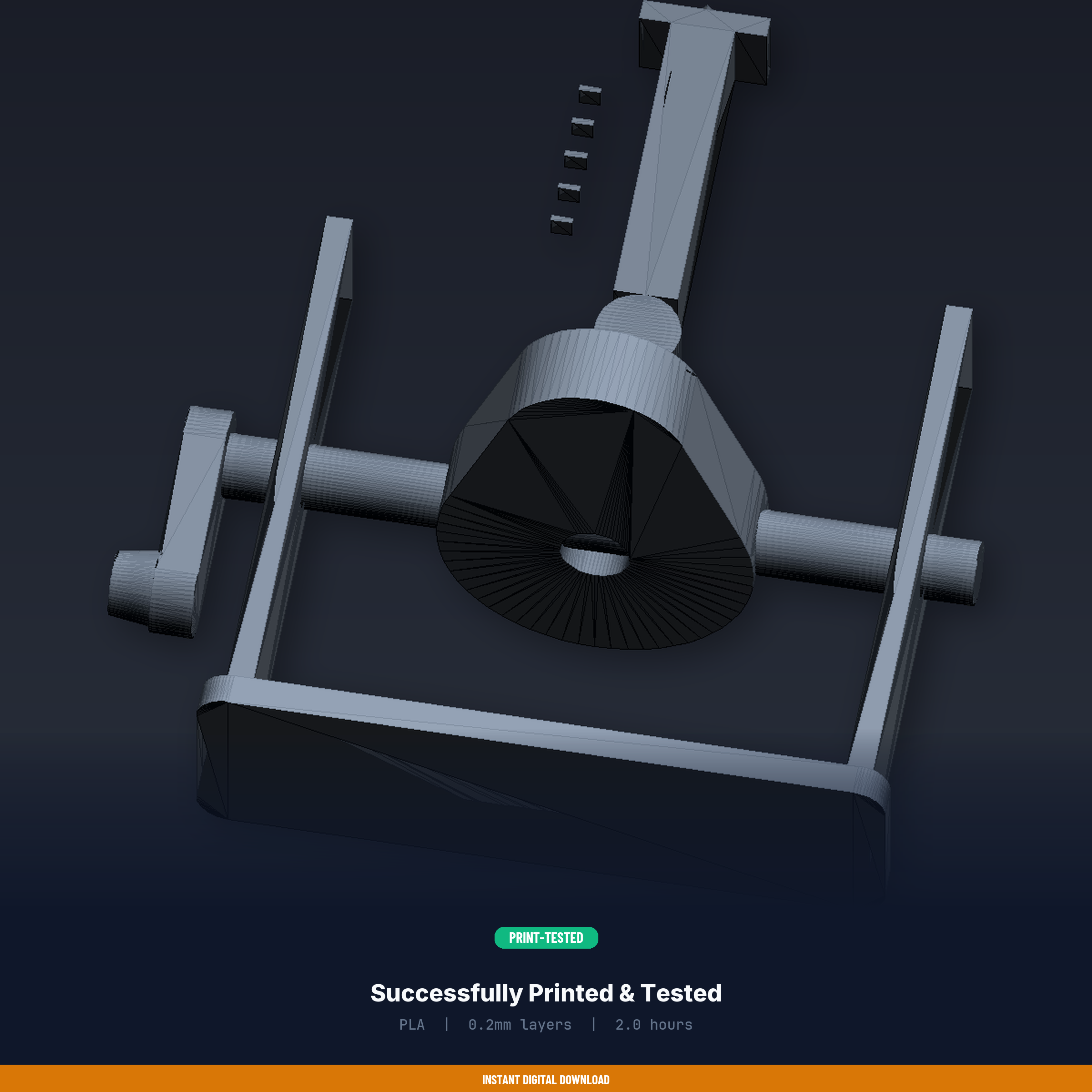 🍐 Cam and Follower Demo, Print in Place, Pear Shaped Cam, - 3D ...